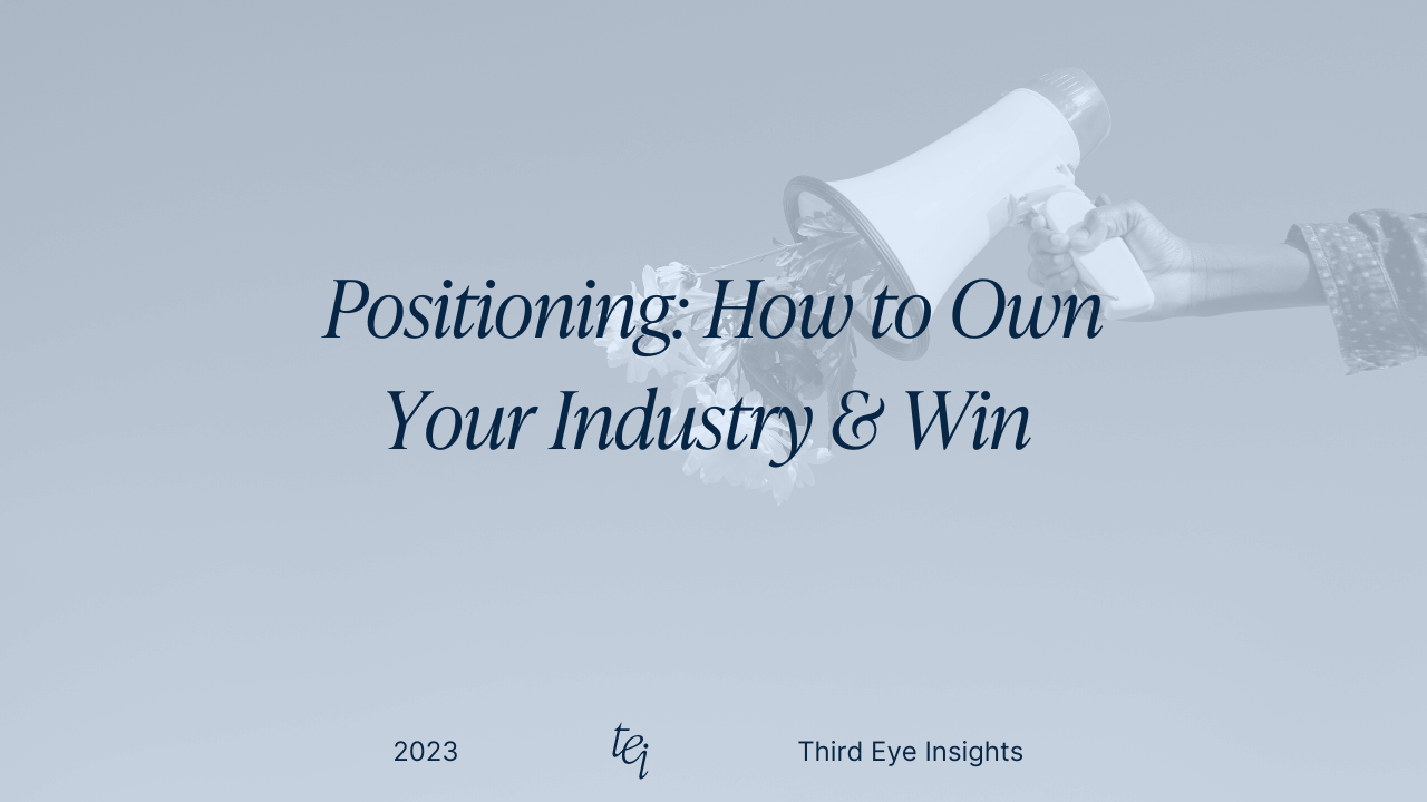 Positioning: How to Own Your Industry & Win ? - Third Eye Insights